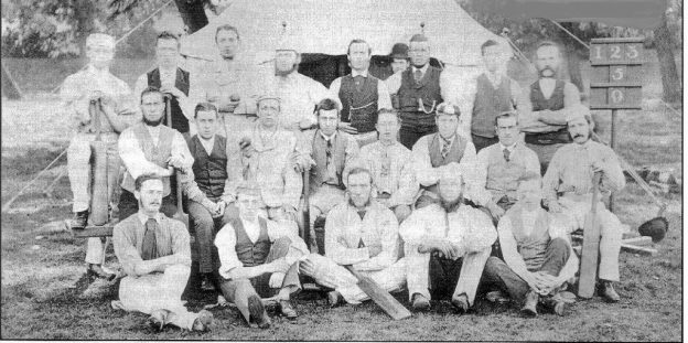 Members of the Cricket Club in 1880 - Edwinstowe Historical Society